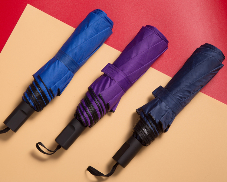 Custom Black UV Umbrella | Corporate Gift Printing SG