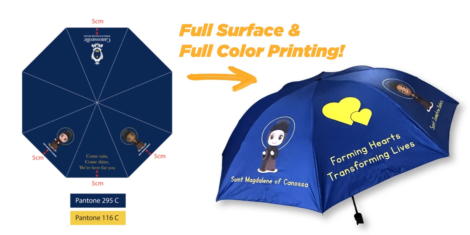 Custom Foldable Umbrella Full Surface Printing | TREA